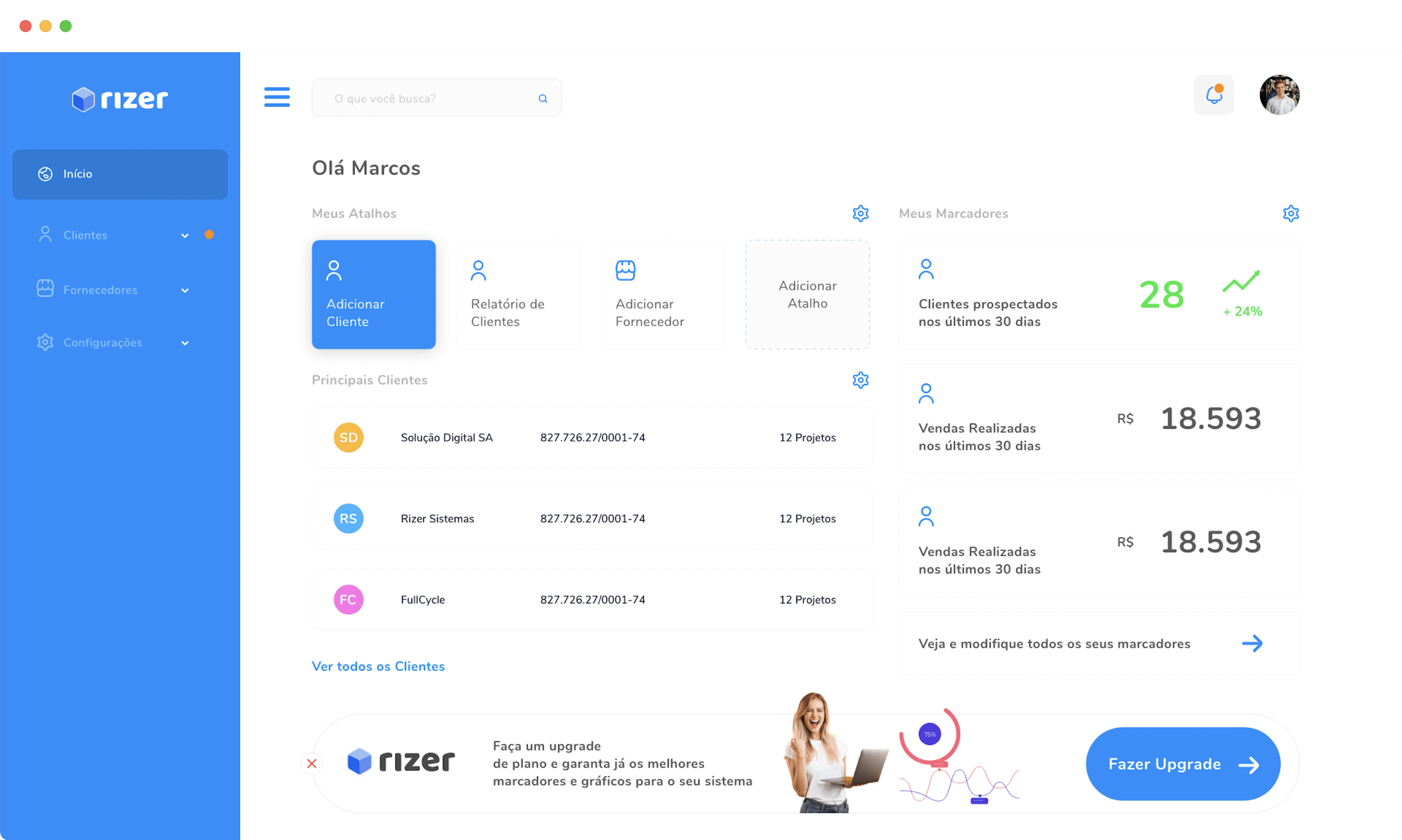 Crie seu sistema de gestão personalizado com a Rizer